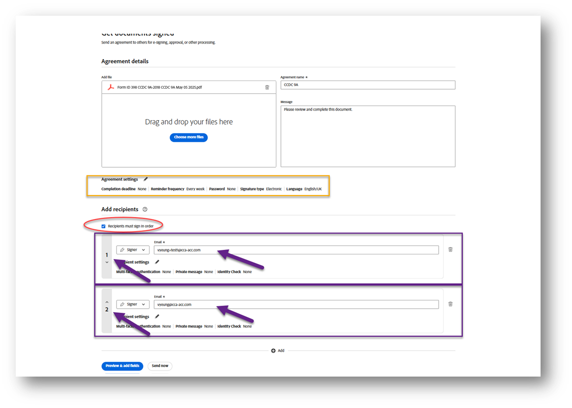 Executing CCDC 9A and 9B Forms (Statutory Declarations) – SignaSur Support