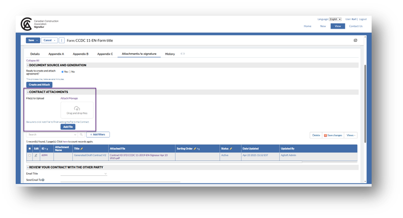 Executing CCDC 11 Forms (with Appendix A, B and C) – SignaSur Support